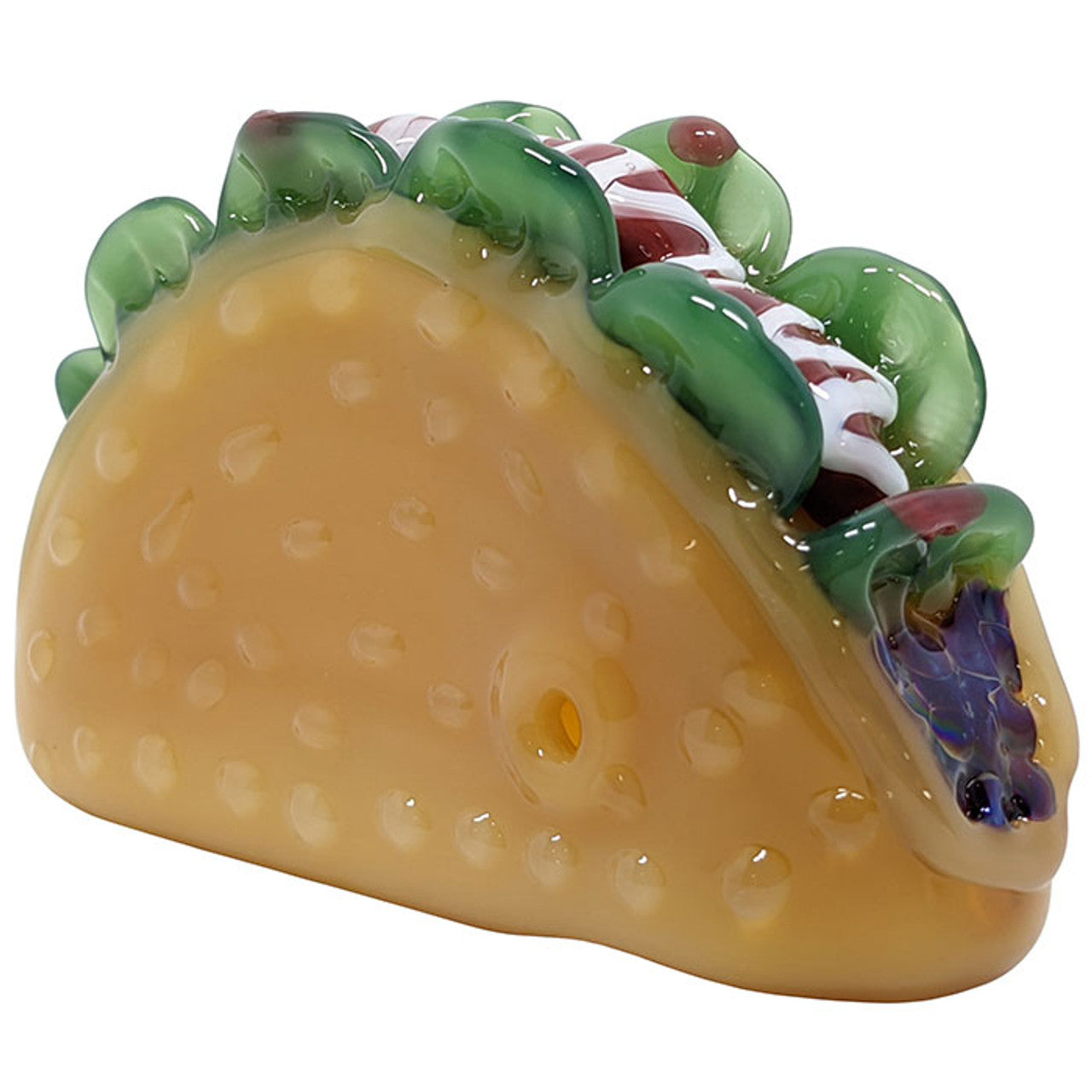 3" Glass Taco Hand Pipe |Taco-Shaped Glass Pipe