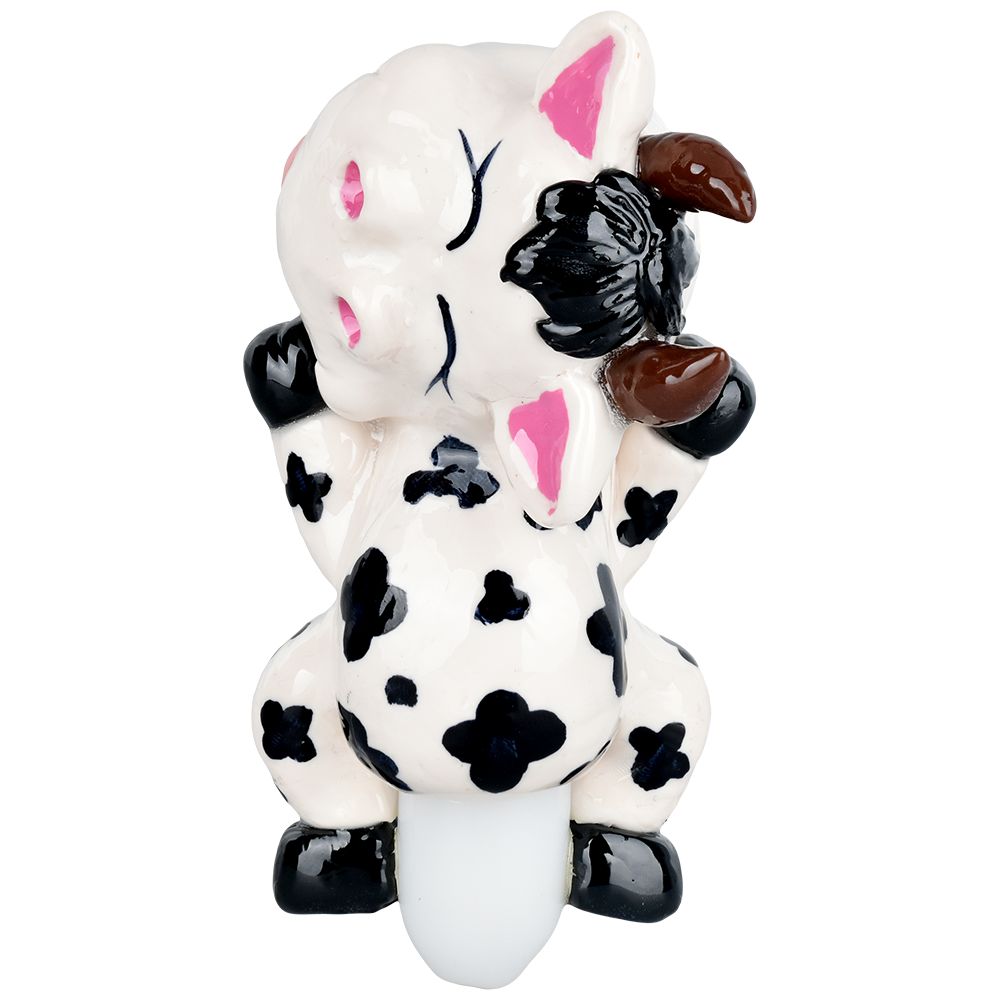 Comfy Cow Painted Glass Pipe | 5.25" Hand-Molded Pipe