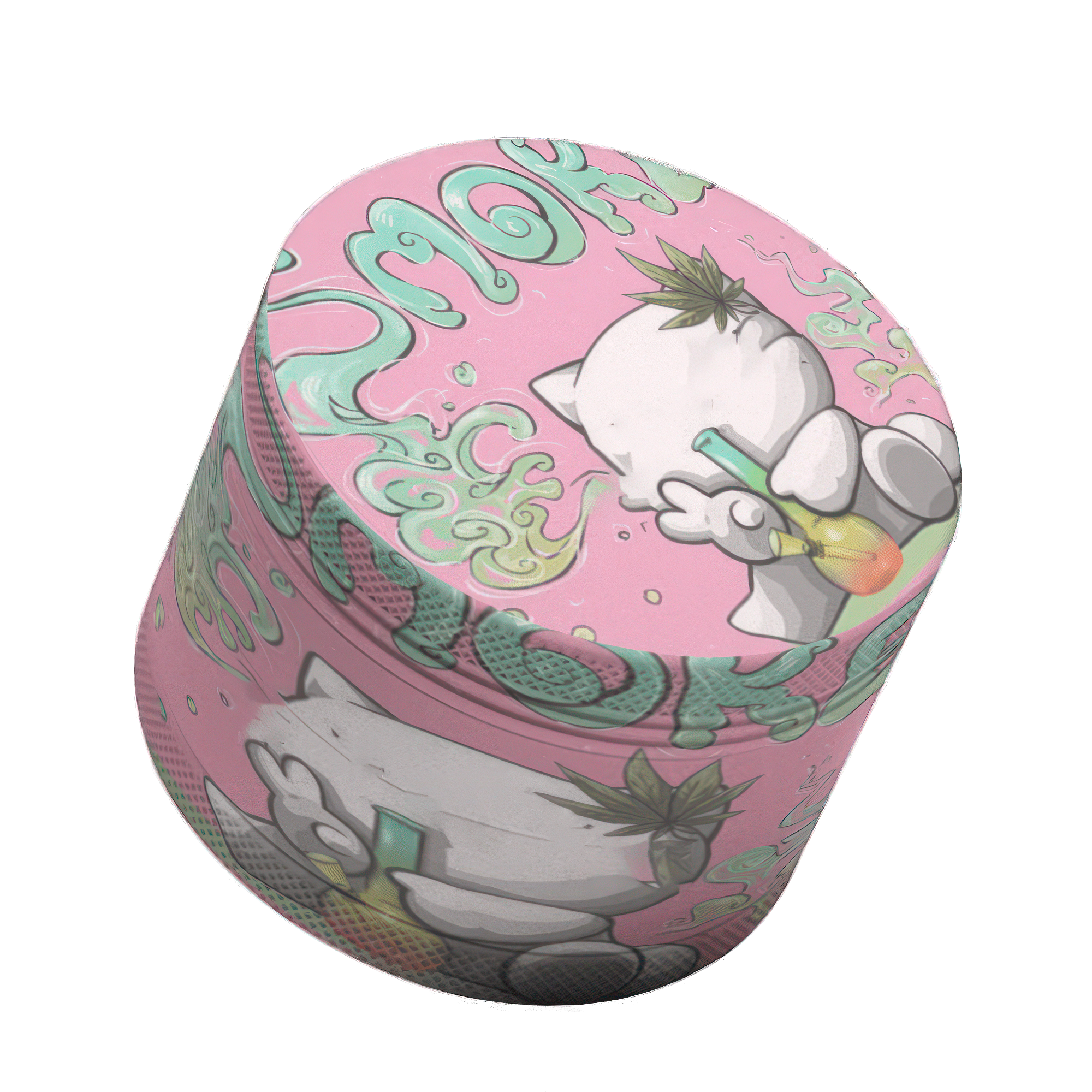 Stoner Cat Pink Grinder 50mm | Cute 4-Layer Grinder